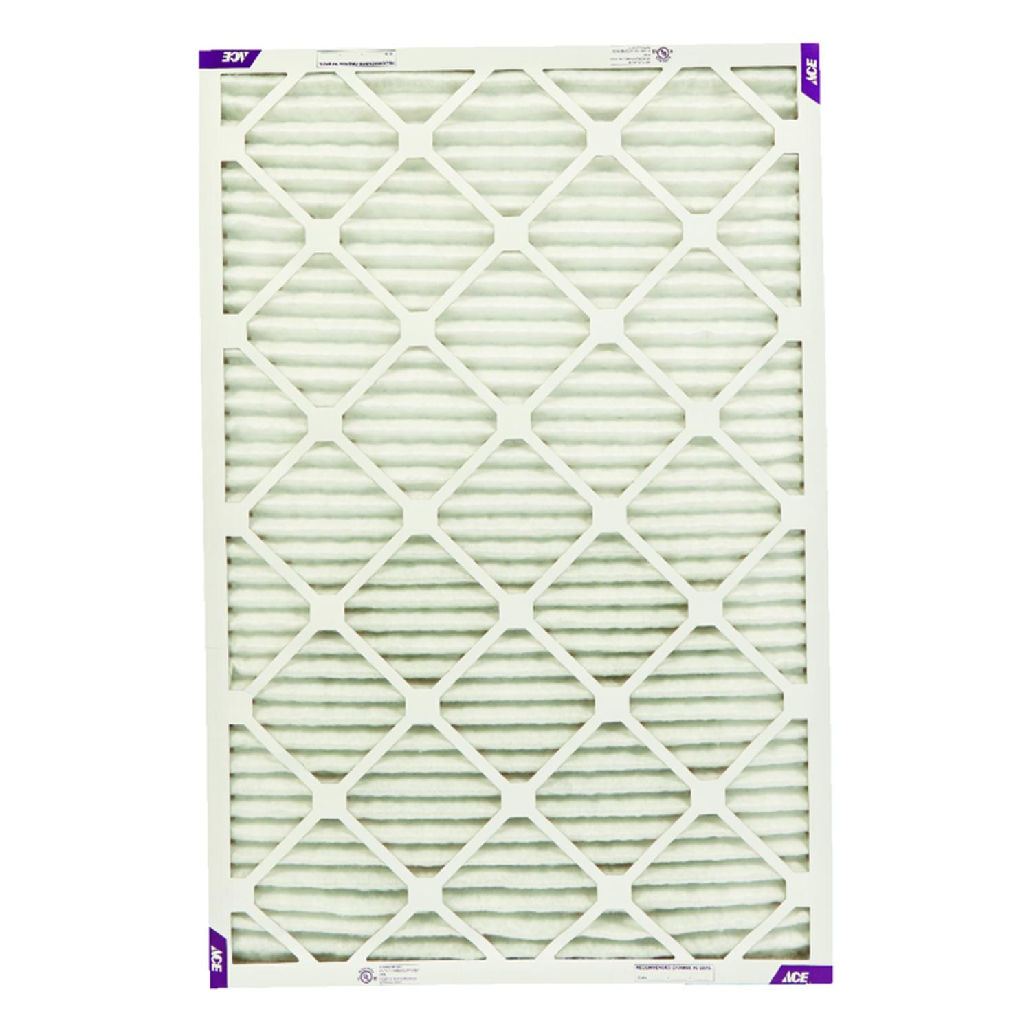 Ace 20 in. W X 30 in. H X 1 in. D Synthetic 13 MERV Pleated Air Filter ...