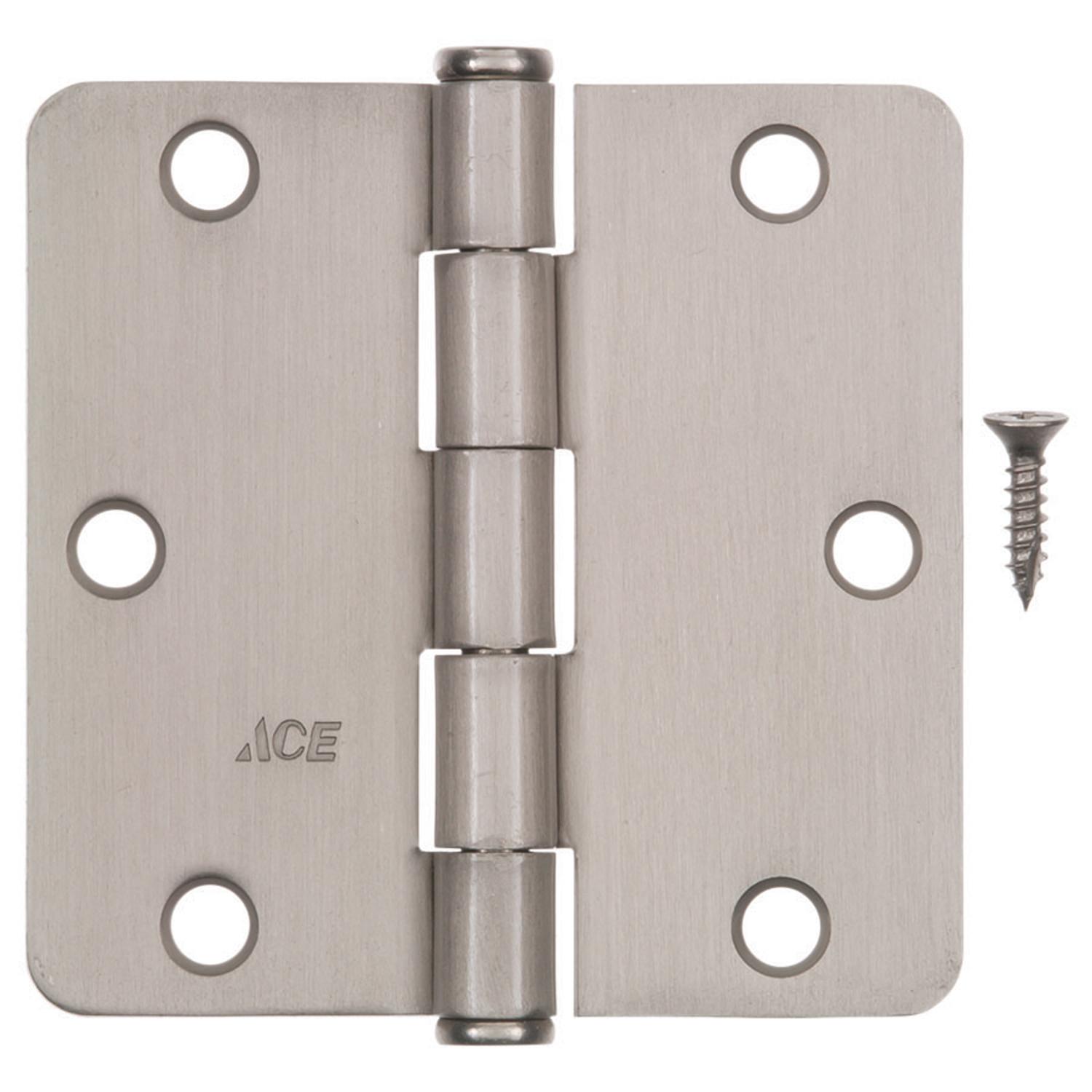 Ace 3-1/2 in. L Satin Nickel Residential Door Hinge 3 pk Mfr# 01-3550 ...