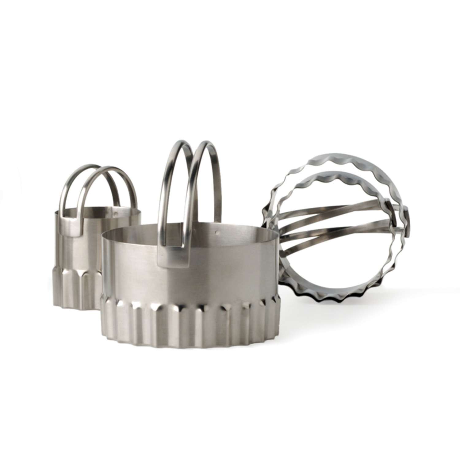 RSVP International Endurance Silver Stainless Steel Rippled Biscut ...