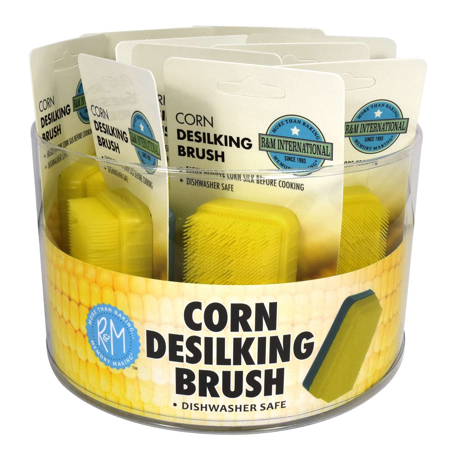 R&M International Corp Blue/Yellow Plastic Corn De-Silking Brush Mfr ...