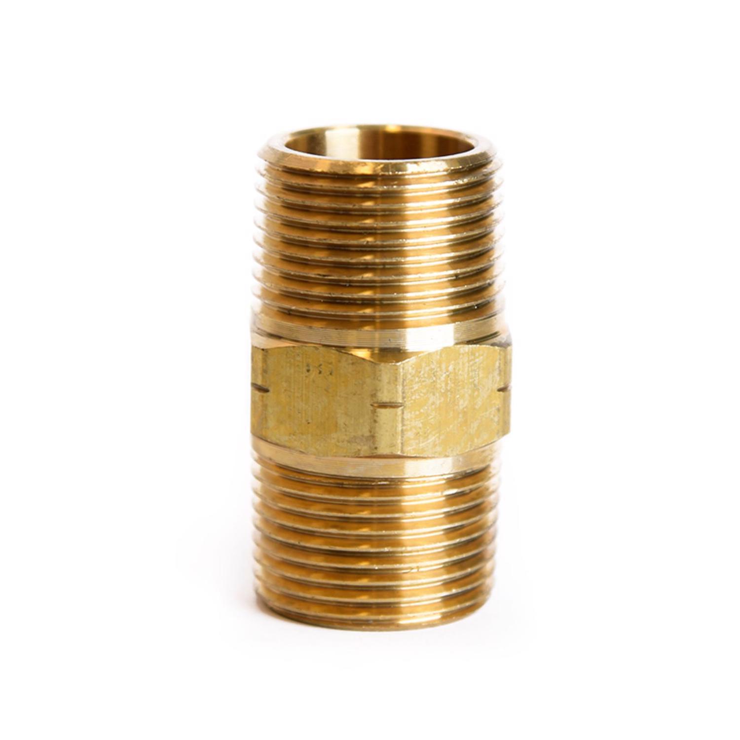 ATC 3/4 in. MPT 3/4 in. D MPT Brass Hex Nipple - Ace Hardware
