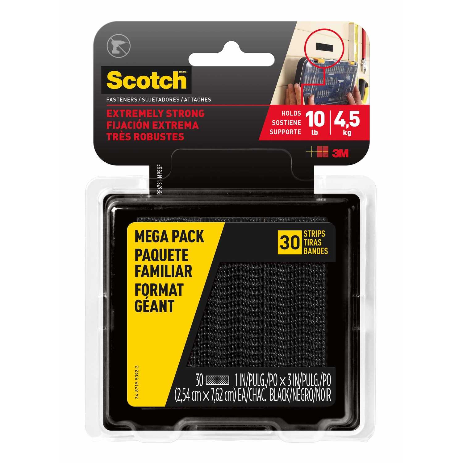 3M Scotch Medium Foam Hook and Loop Fastener 3 in. L 2 pk - Ace Hardware