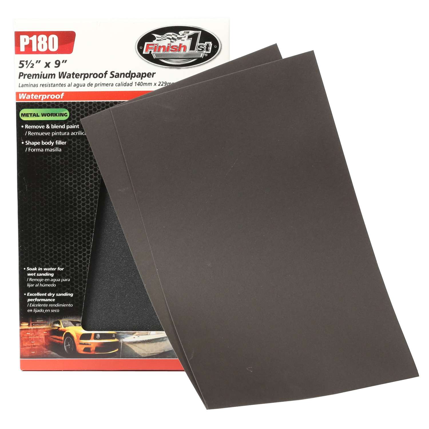 Finish 1st 5-1/2 in. L X 9 in. W 180 Grit Silicon Carbide Waterproof ...