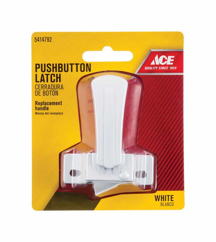 Ace White Steel Push Button Latch Replacement 1 pk - Ace Hardware