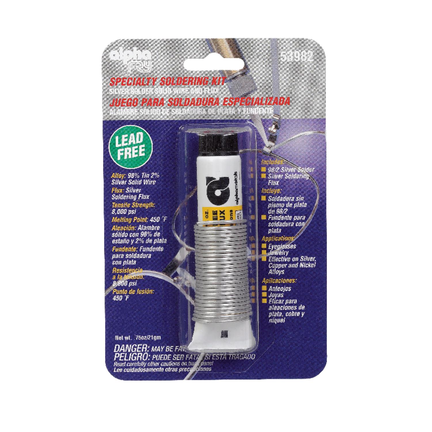 Alpha Fry 3/4 oz Lead-Free Soldering Kit 0.062 in. D Tin/Silver 1 pc ...