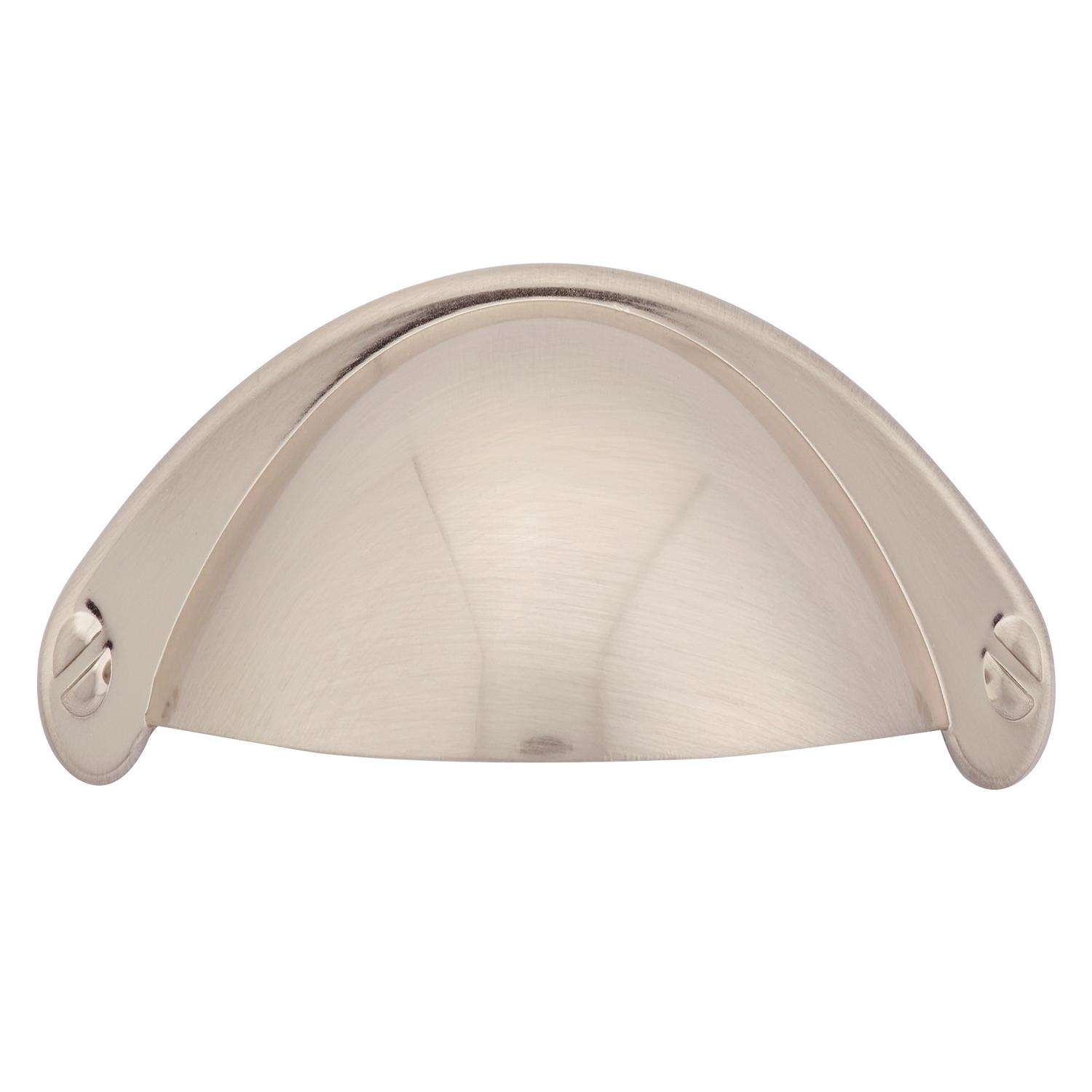 Richelieu Traditional Cabinet Pull Cup 2-17/32 in. Brushed Nickel 1 pk ...