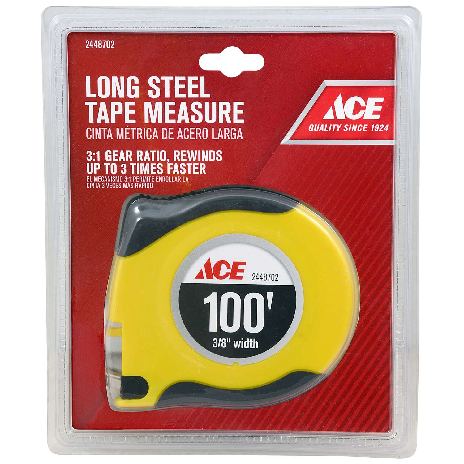 Ace 100 ft. L x 0.375 in. W Long Tape Measure 1 pk - Ace Hardware