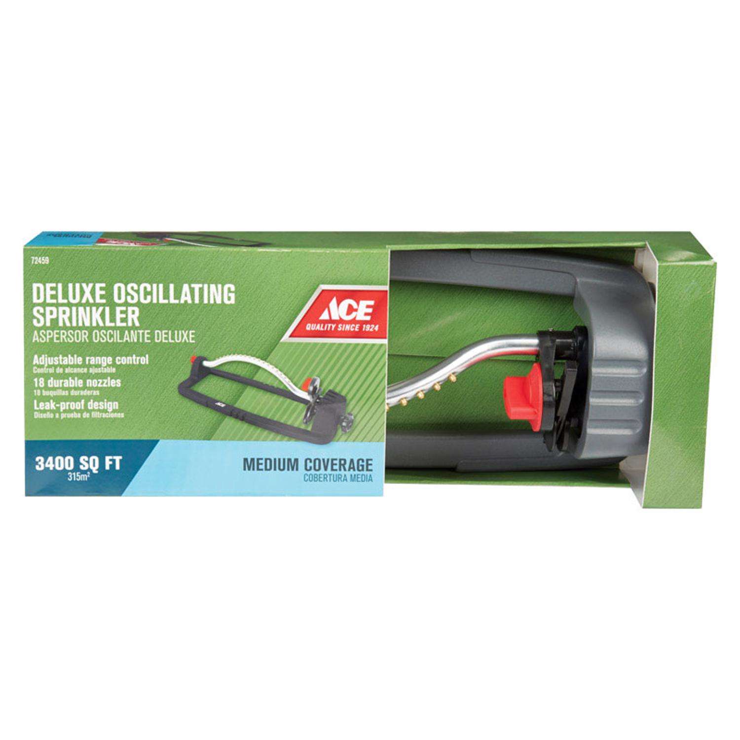 Ace Deluxe Plastic Sled Base Oscillating Sprinkler 3400 sq ft 1 pk ...