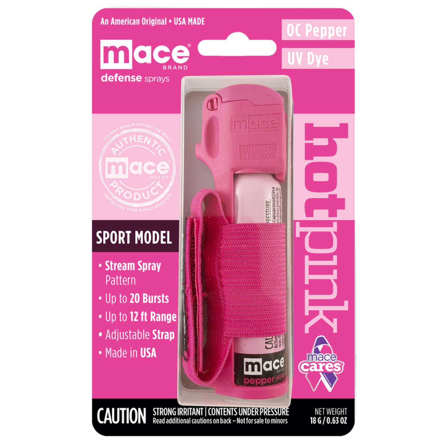 Mace Sport Model Pink Aluminum/Plastic Pepper Spray - Ace Hardware