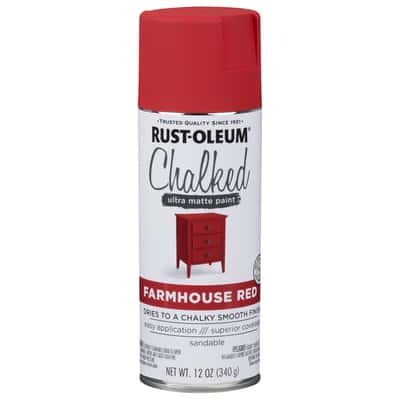 Rust-Oleum Chalked Ultra Matte Farmhouse Red Sprayable Chalk Paint 12 ...
