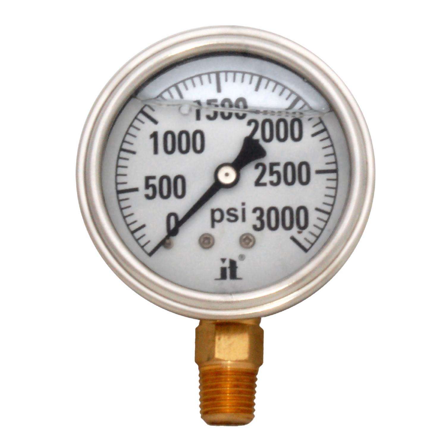 Zenport 2.5 in. ABS Plastic Pressure Gauge 3000 psi Mfr# LPG3000 - Ace ...