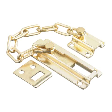 Ace 3.5 in. L Bright Brass Brass Dead Bolt Chain Guard - Ace Hardware