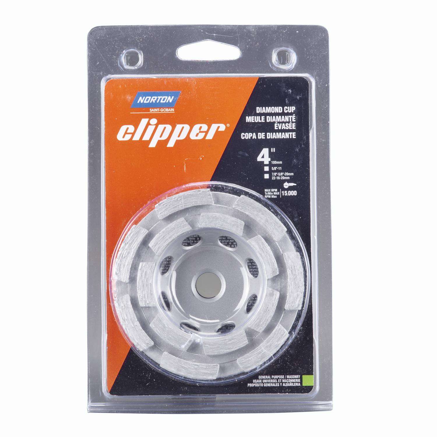 Norton Clipper 4 in. D X 5/8-11 in. Classic Cup Wheel Mfr# 70184682586 ...
