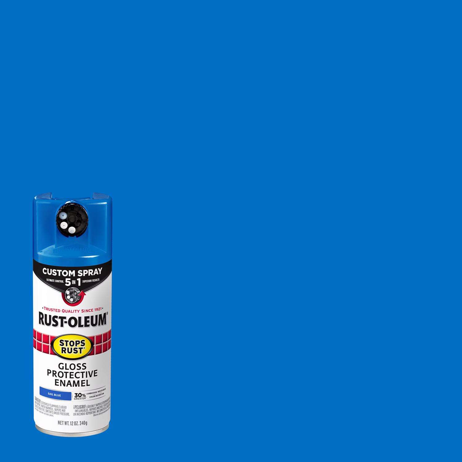 Rust-Oleum Stops Rust Custom Spray 5-in-1 Gloss Sail Blue Spray Paint ...