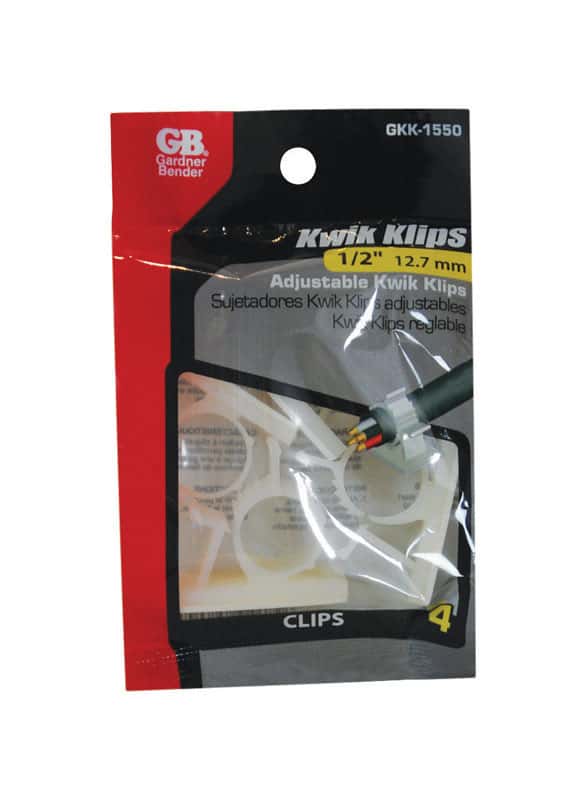 Gardner Bender 1/2 in. Dia. White Plastic Kwik Clip - Ace Hardware