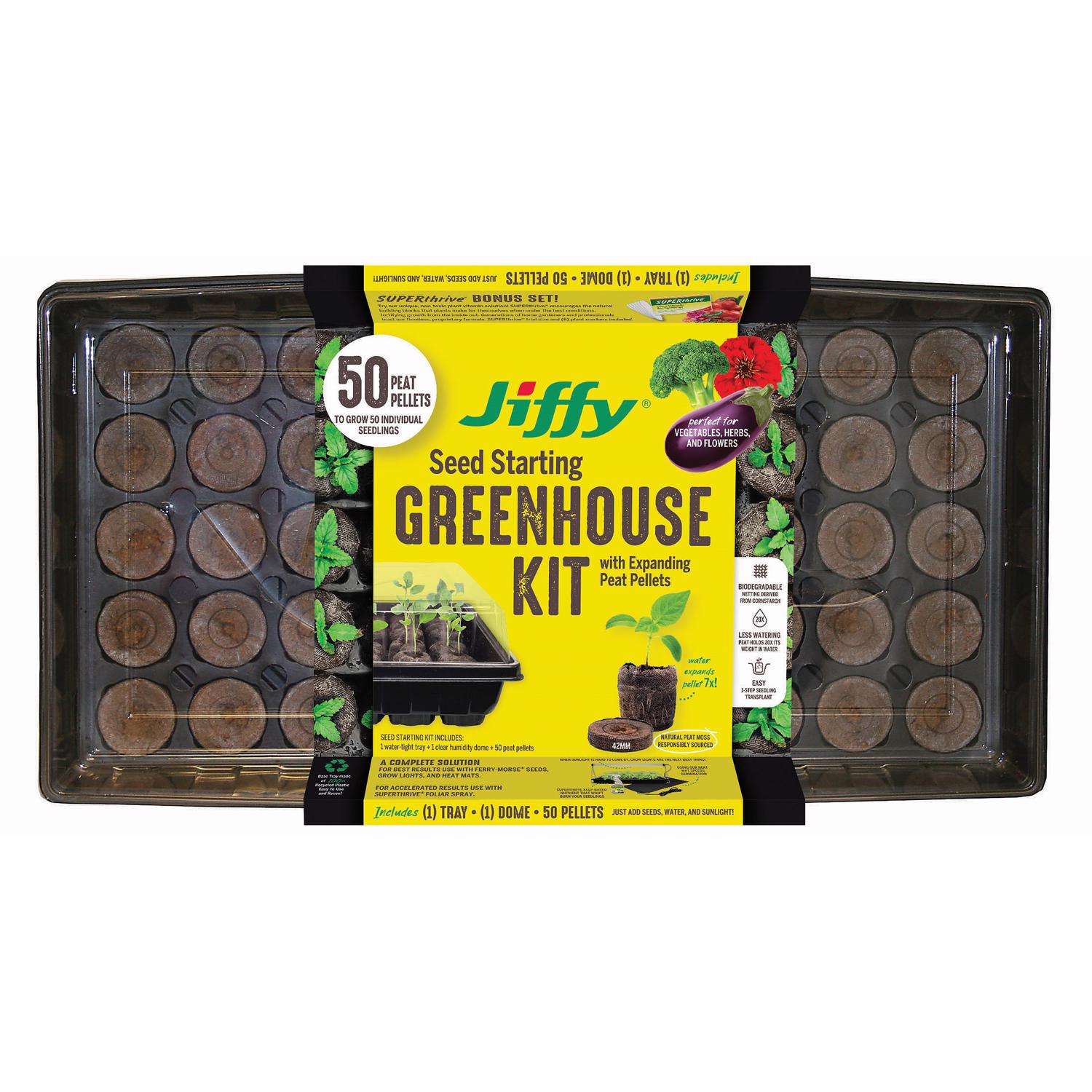 Jiffy 50 Cells 11 in. W X 22 in. L Seed Starting Kit 1 pk - Ace Hardware