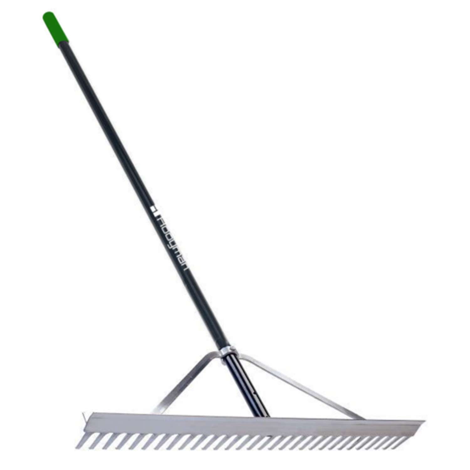 Hooyman 66.25 in. 16 Tine Aluminum Landscape Rake Fiberglass Handle ...