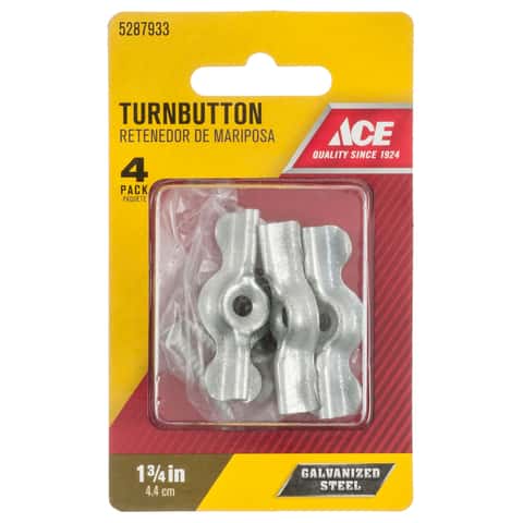 Ace Galvanized Silver Steel Screen/Storm Turn Buttons 4 pk Mfr# 01-3825 ...