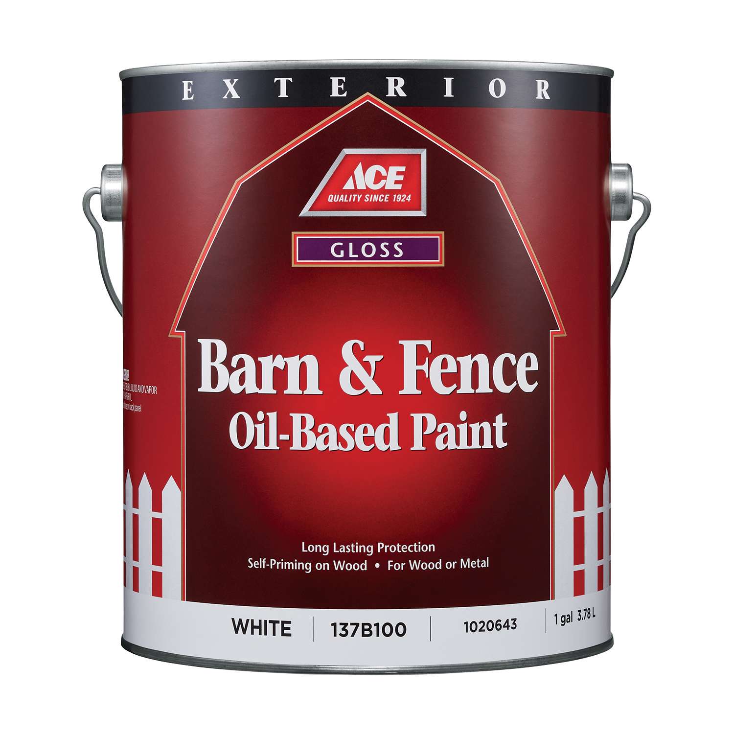 Ace Gloss White Oil-Based Barn and Fence Paint Exterior 1 gal - Ace ...