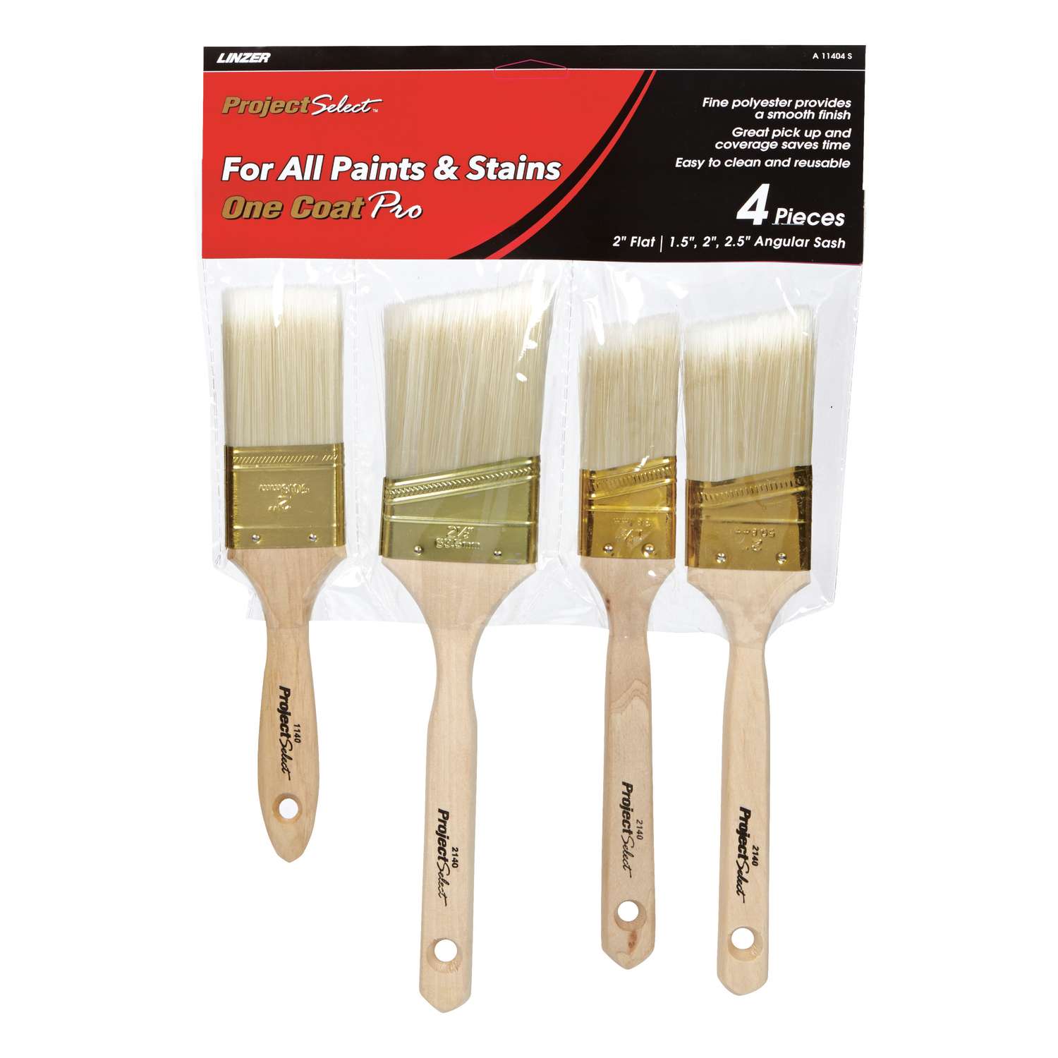 Linzer Project Select Angle/Flat Paint Brush Set - Ace Hardware