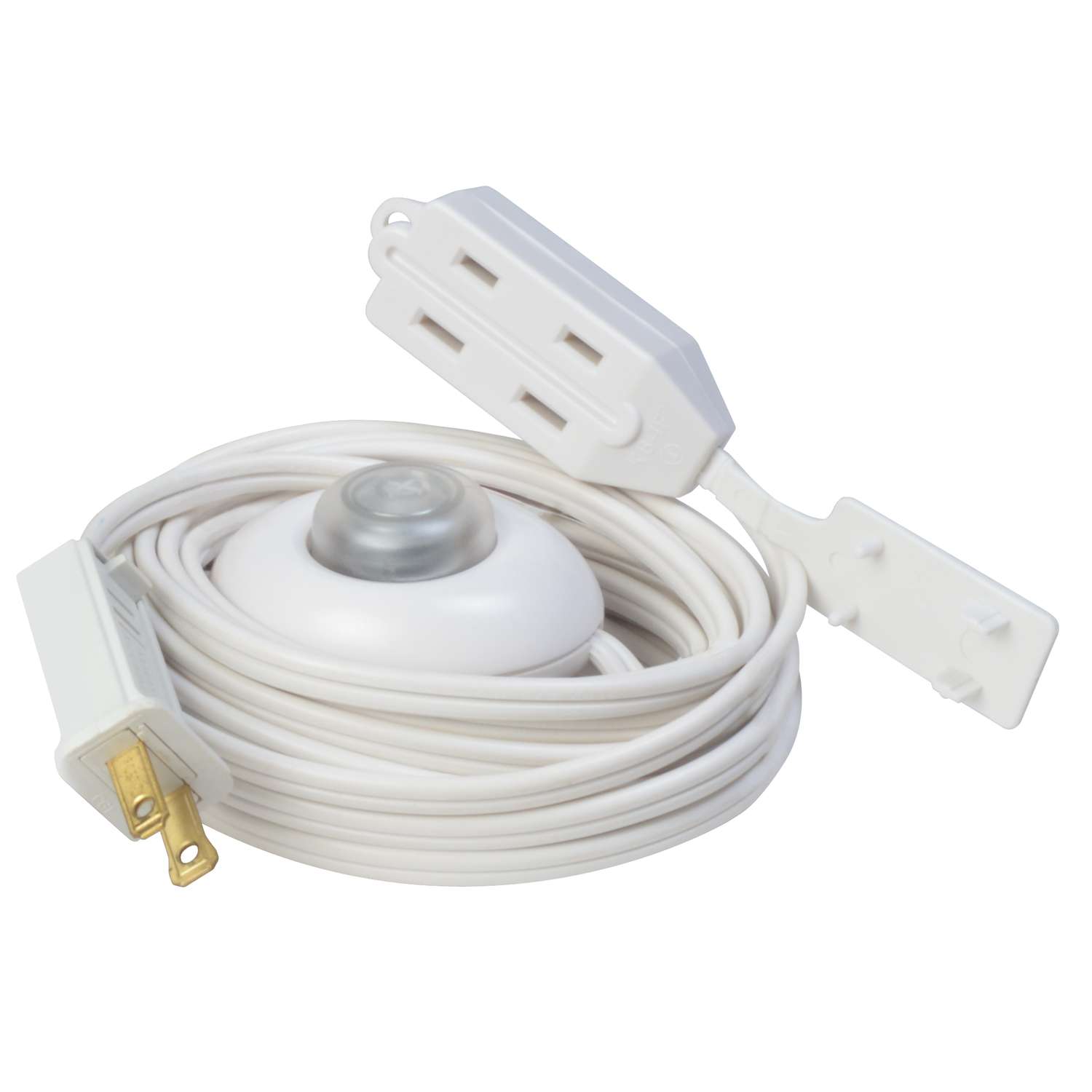 Woods Indoor 15 ft. L White Extension Cord with Switch 16/2 - Ace Hardware