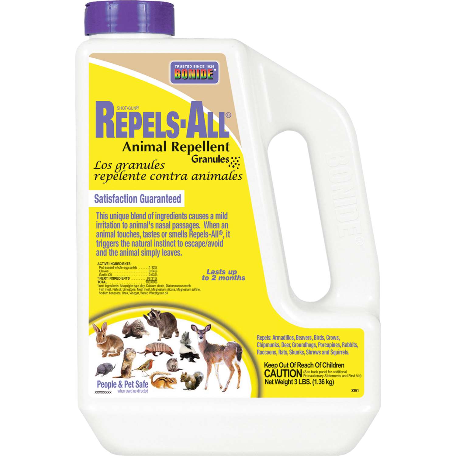 Bonide Repels-All Animal Repellent Granules For Most Animal Types 3 lb ...