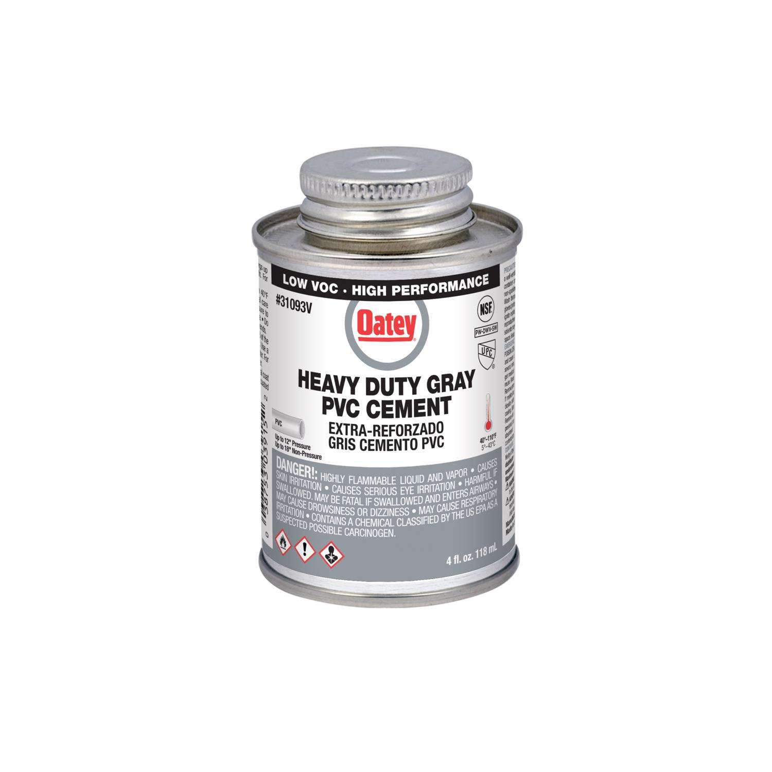 Oatey Gray Cement For PVC 4 oz Mfr# 31093V - Ace Hardware