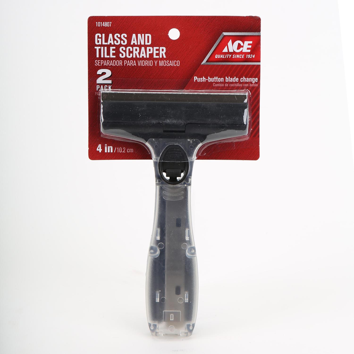 Ace 4 in. W High Carbon Steel Glass and Tile Scraper Kit - Ace Hardware