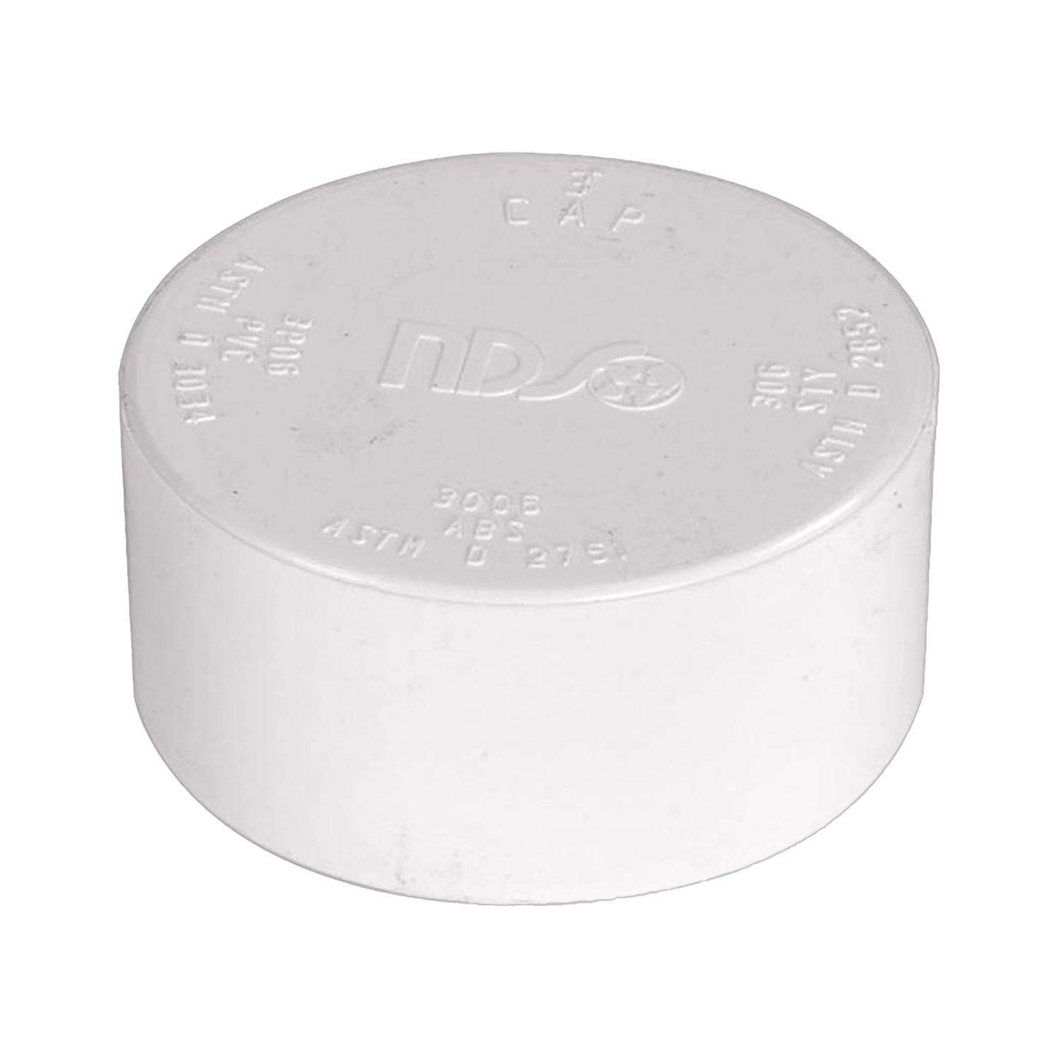 NDS Schedule 35 3 in. Hub each X 3 in. D Hub PVC Drain Cap 1 pk Mfr ...