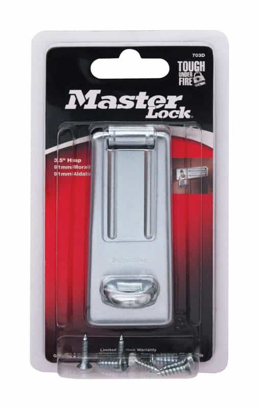 Master Lock Zinc-Plated Hardened Steel 3-1/2 in. L Hasp 1 - Ace Hardware