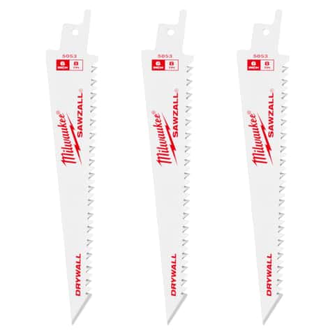 Milwaukee Sawzall Steel Reciprocating Saw Blade 8 TPI 3 pk - Ace Hardware