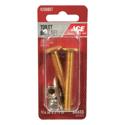 Ace Bowl to Floor Bolts Brass For - Ace Hardware