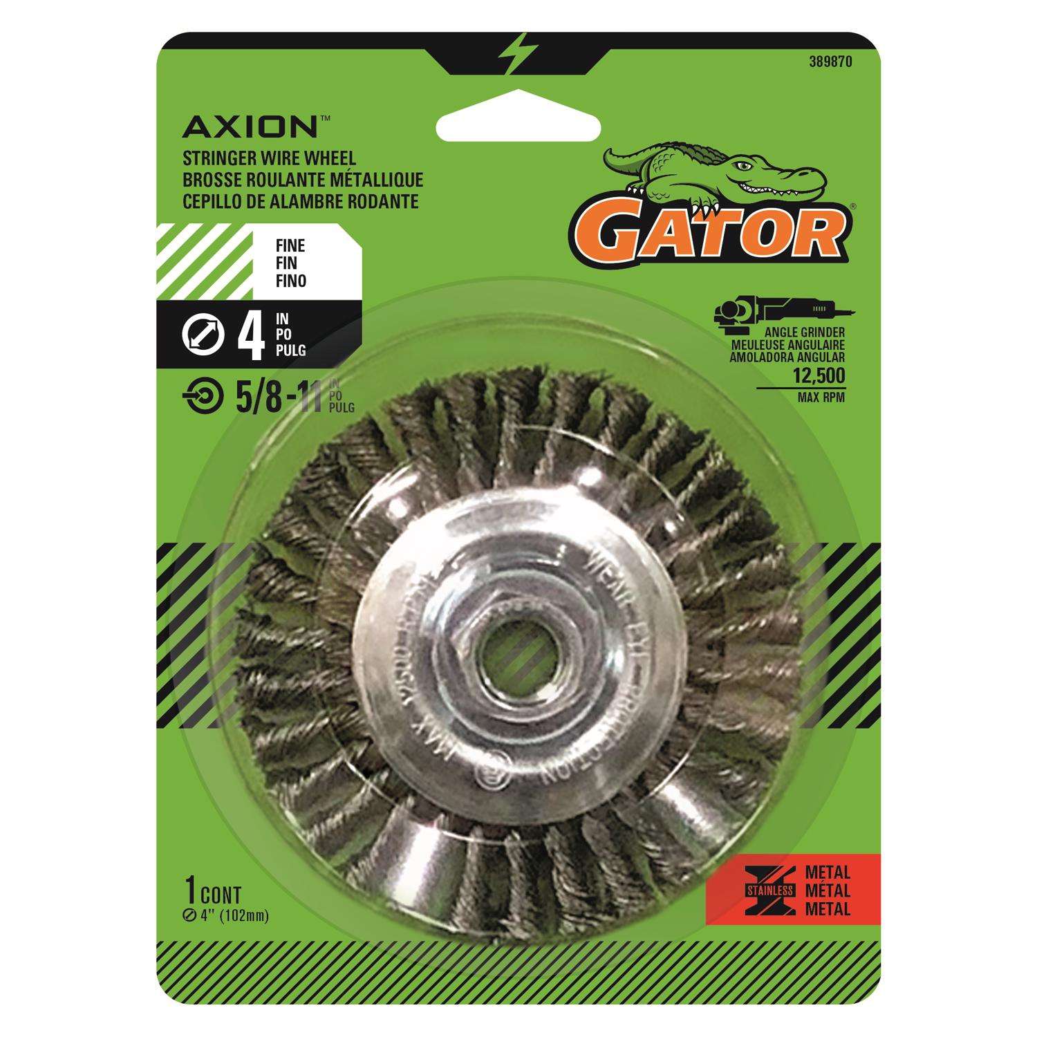 Gator 4 in. Coarse Knotted/Twisted Wire Wheel Brass Coated Steel 12500 ...