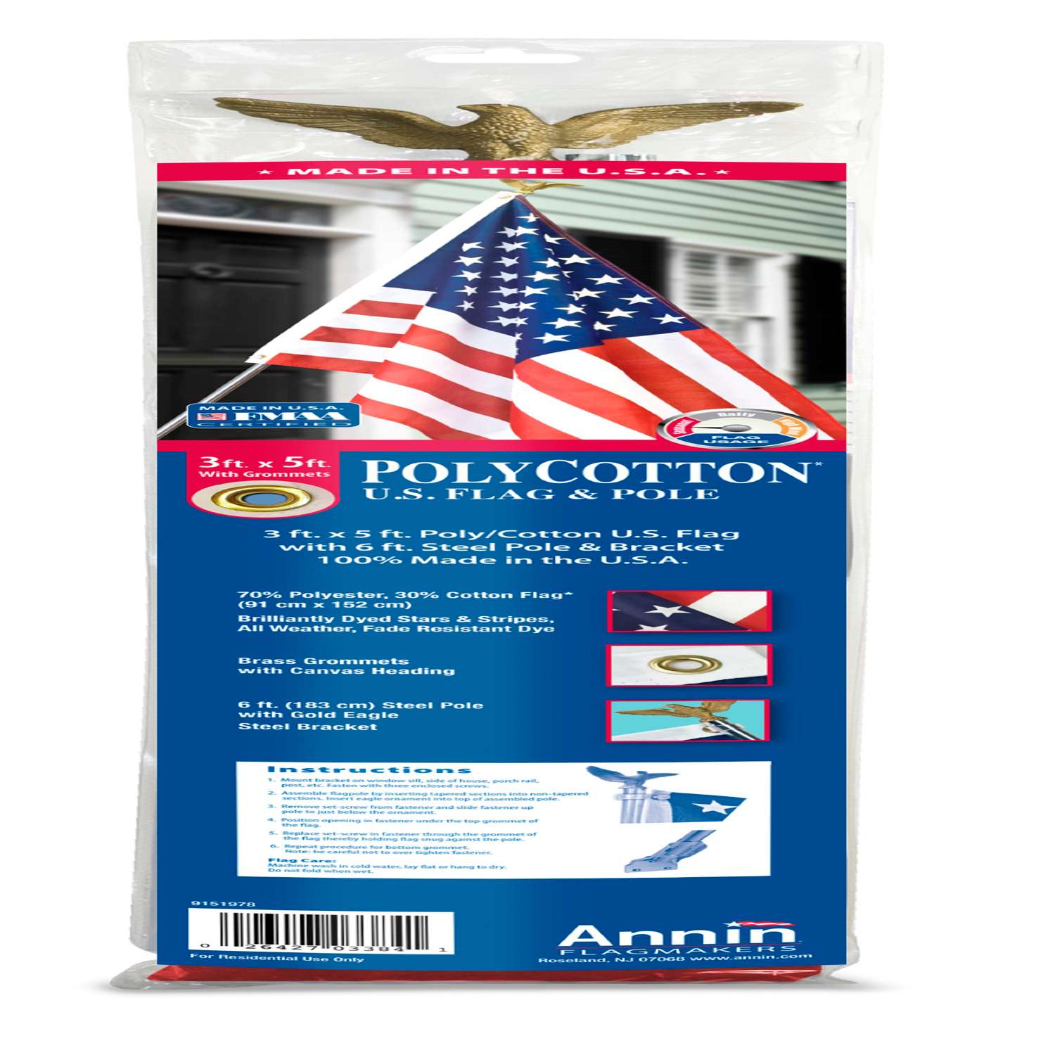 Annin U.S. Flag Kit Mfr# 011320R - Ace Hardware