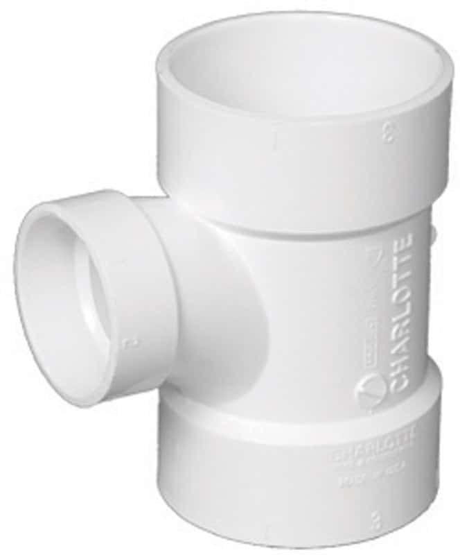 Charlotte Pipe Schedule 40 3 in. Hub X 3 in. D Hub PVC Sanitary Tee 1 ...