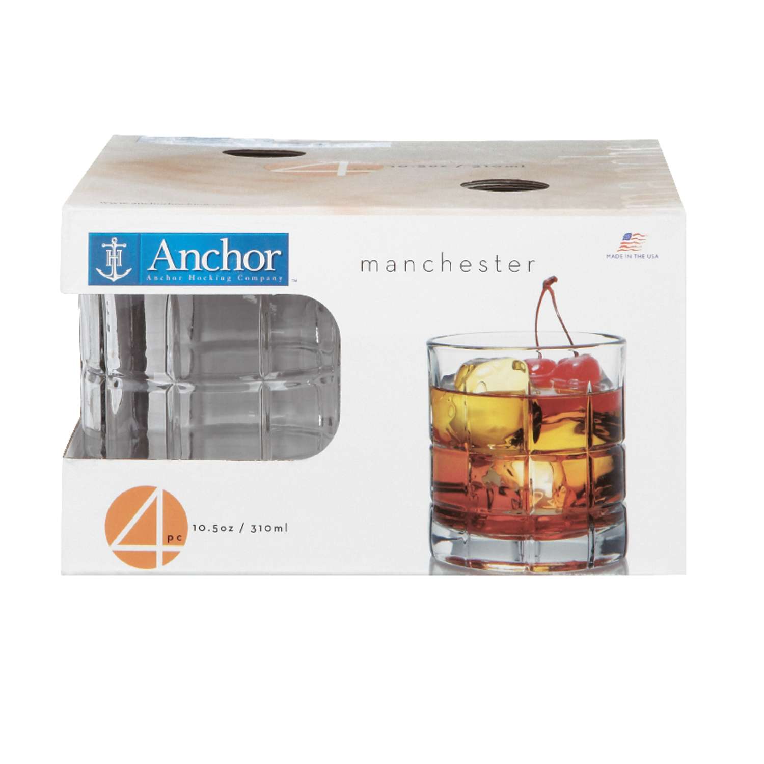 Anchor Hocking Clear Glass Drinkware Glassware Set 4 pk Mfr# 68334L20 ...