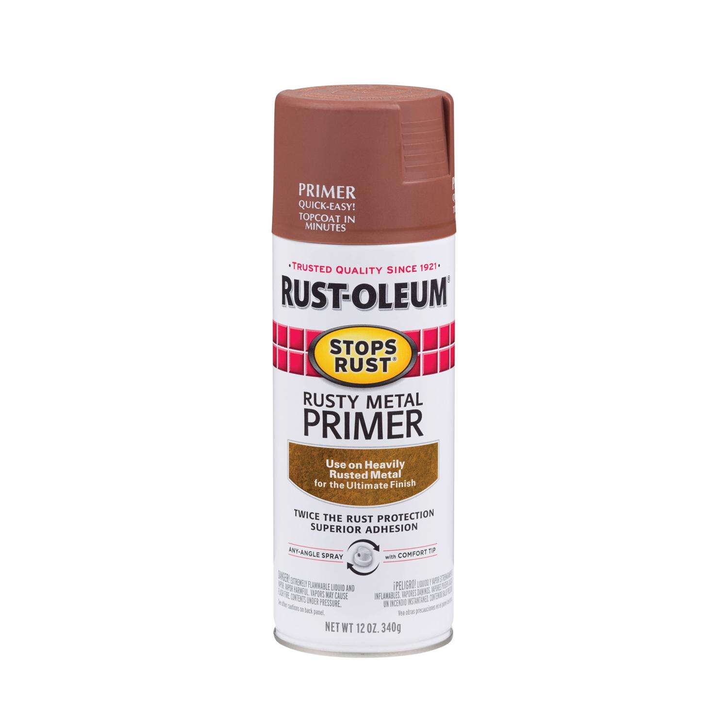 Rust-Oleum Stops Rust Brown Flat Oil-Based Alkyd Spray Primer 12 oz ...