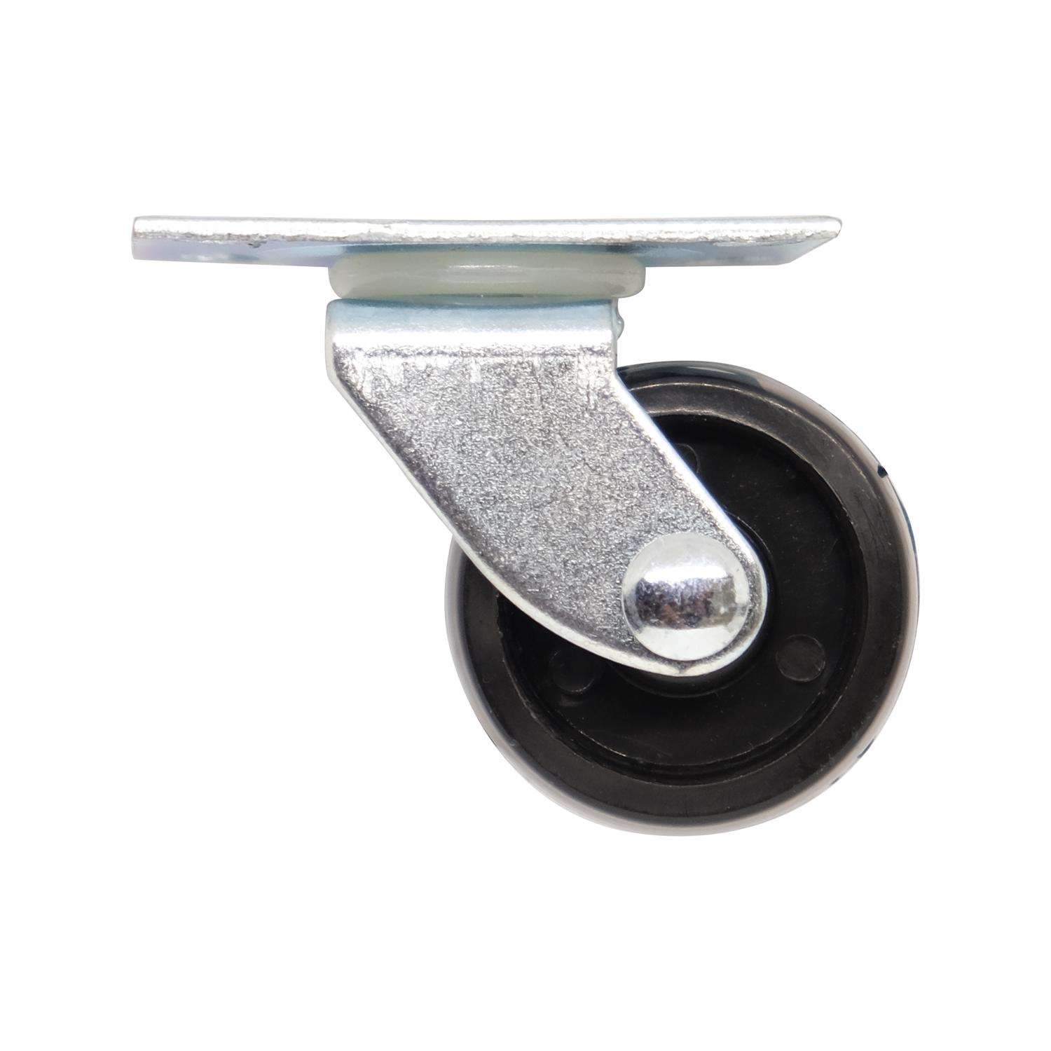 Shepherd Hardware 1-1/4 in. D Swivel Plastic Caster Wheel w/Plate 40 lb ...
