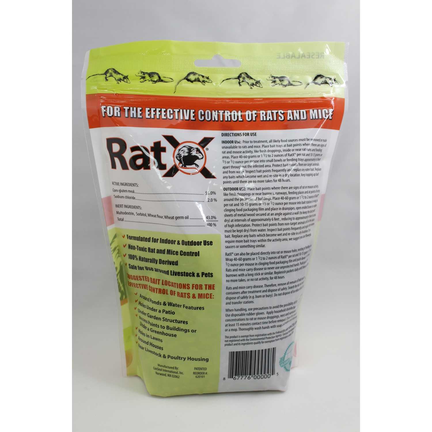 RatX Non-Toxic Bait Pellets For Mice and Rats 1 lb. 1 pk - Ace Hardware