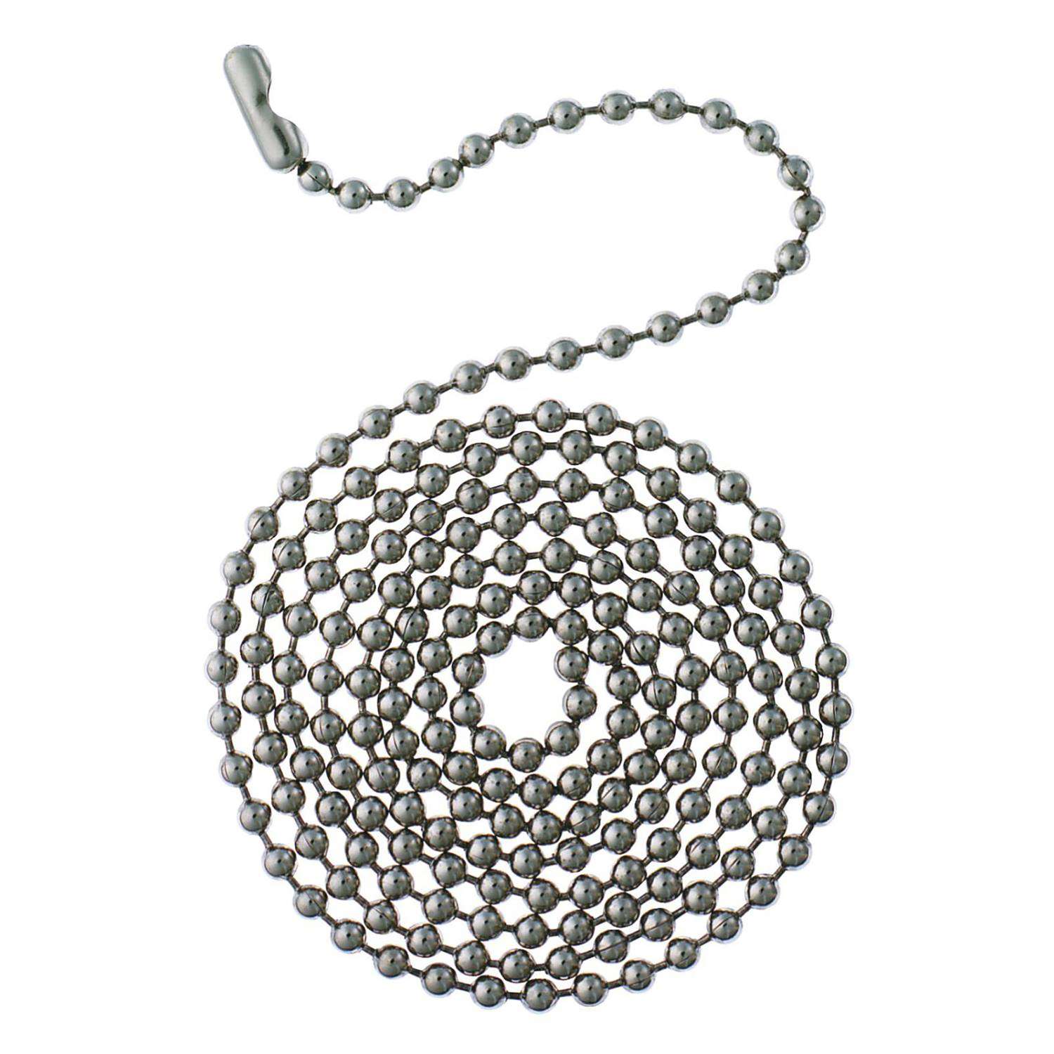 Westinghouse .011 Gauge Gray Stainless Steel Decorative Chain 1/8 in. D ...