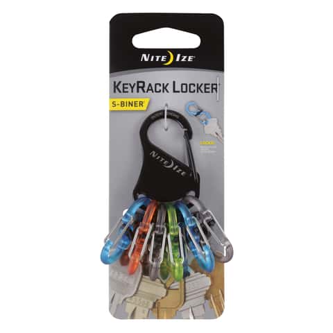Nite Ize KeyRack Locker 2 in. D Stainless Steel Black Carabiner Key ...