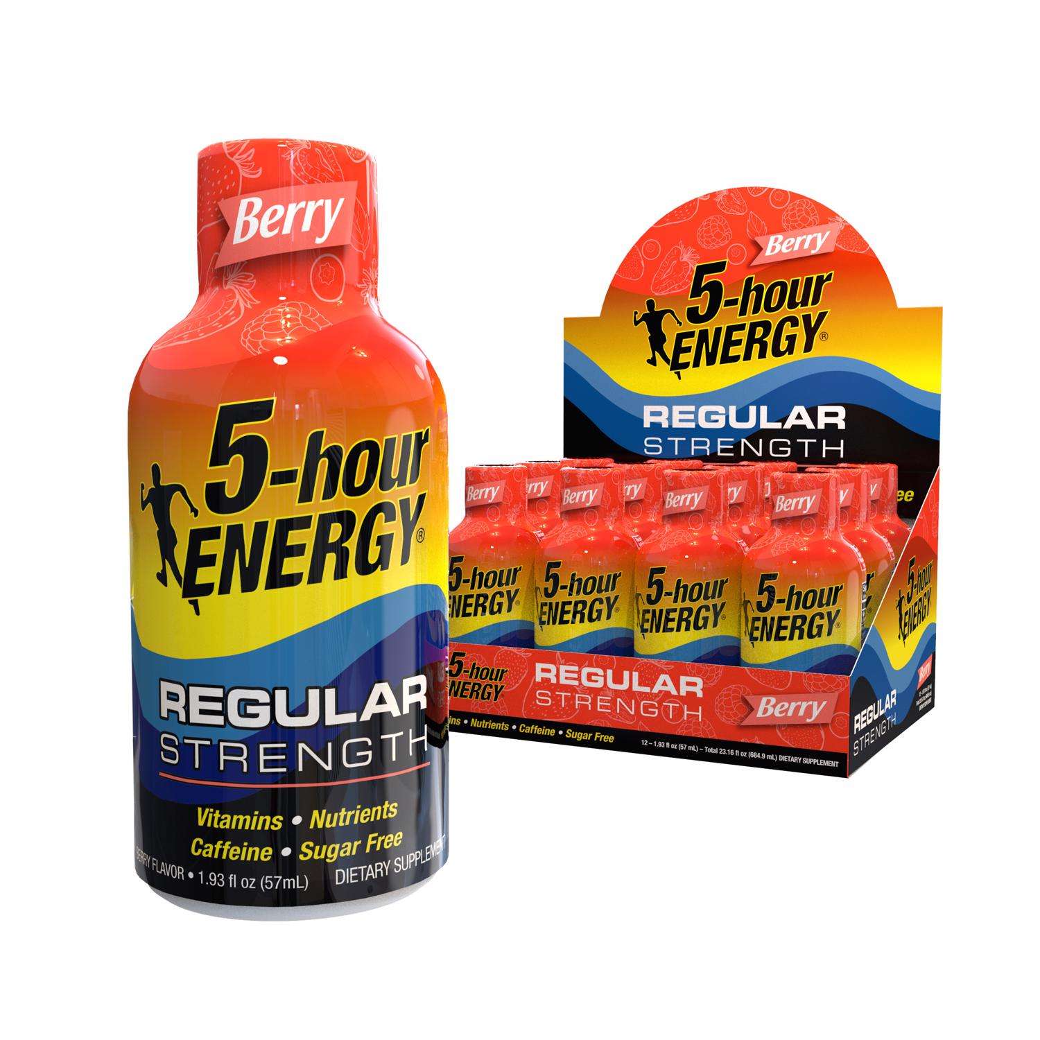 5-Hour Energy RegularStrength Sugar Free Berry Energy Shot 1.93 oz ...