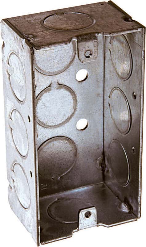 Raco 4 in. Rectangle Steel 1 gang Outlet Box Gray - Ace Hardware