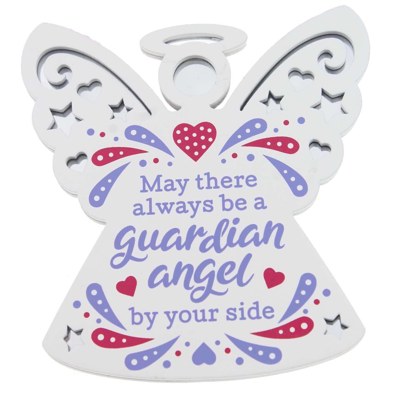 Reflective Words Guardian Angel 4 in. H X 0.25 in. W X 4 in. L ...