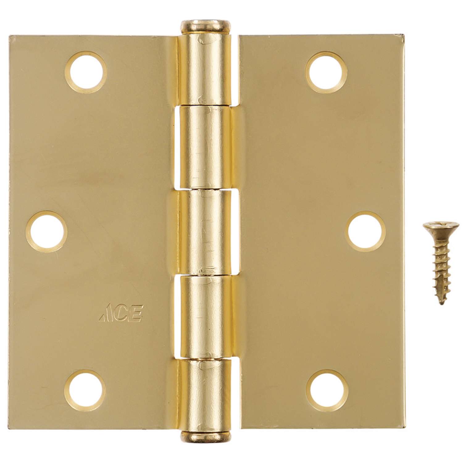 Ace 3-1/2 in. L Satin Brass Residential Door Hinge 3 pk - Ace Hardware