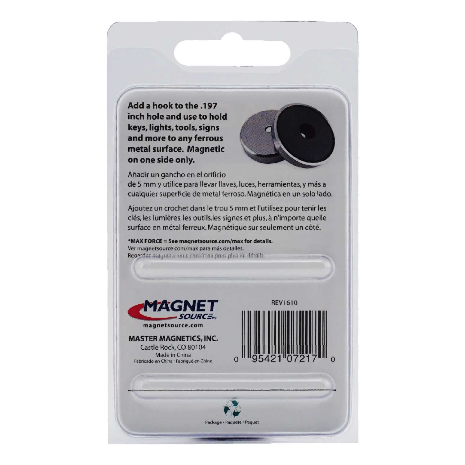 Master Magnetics .303 in. Ceramic Round Base Magnet 25 lb. pull 3.4 ...
