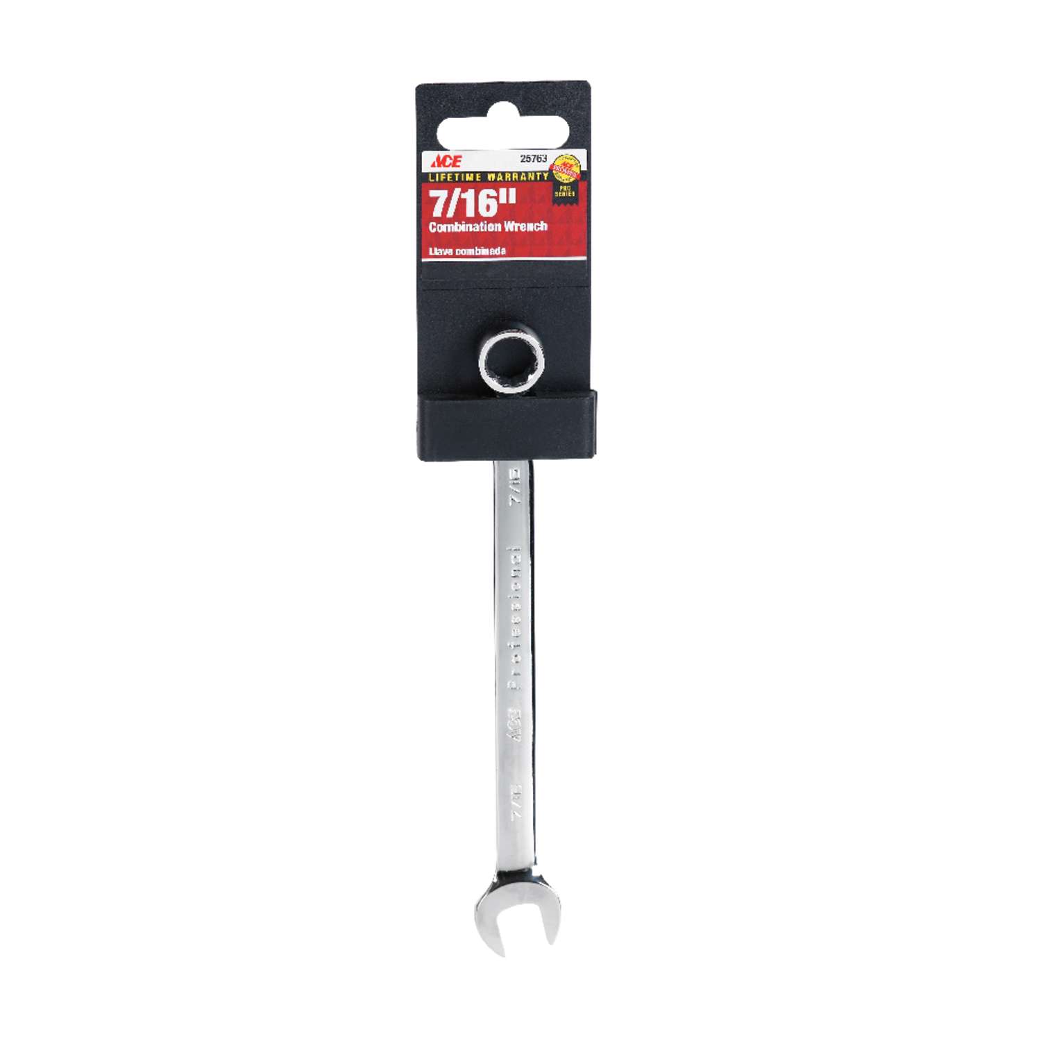 Ace Pro Series 7/16 in. X 7/16 in. SAE Combination Wrench 6.5 in. L 1 ...