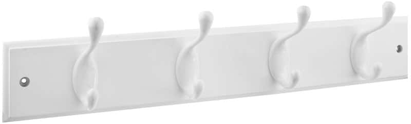 National Hardware White Wood 18 in. L Hook Rack 1 pk - Ace Hardware
