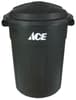 Ace Green 32 Gallon Plastic Outdoor Garbage Can with Lid - Ace Hardware ...