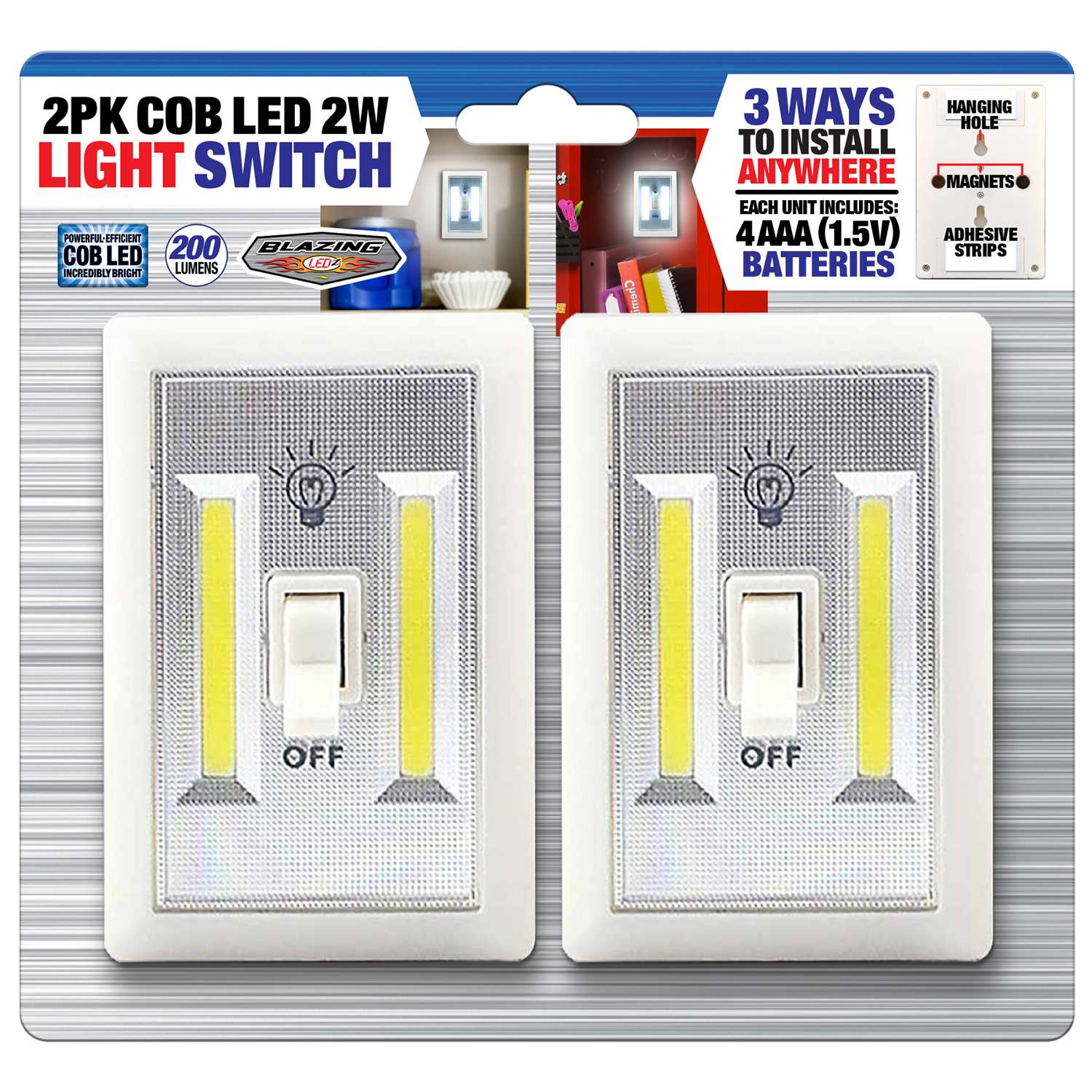 Blazing LEDz Manual Battery Powered COB Light Switch - Ace Hardware